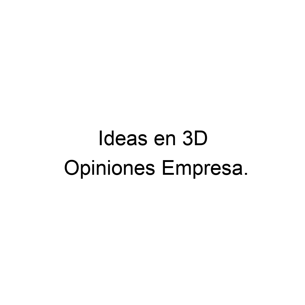 Opiniones Ideas en 3D,